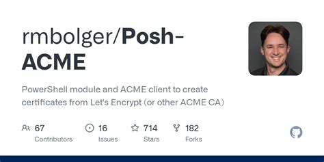 github rmbolger posh acme powershell module and acme client to