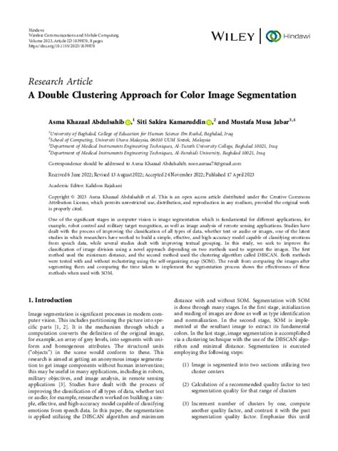 Pdf A Double Clustering Approach For Color Image Segmentation