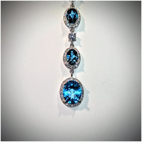 London Blue Topaz Necklace Silver Papillon