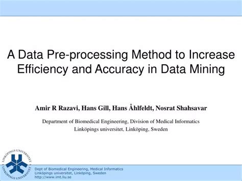 ppt a data pre processing method to increase efficiency and accuracy