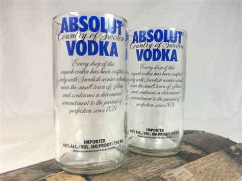 Items Similar To Absolut Vodka Bottle Clear Large Cocktail Recycled