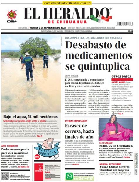 Periódico El Heraldo De Chihuahua México Periódicos De México