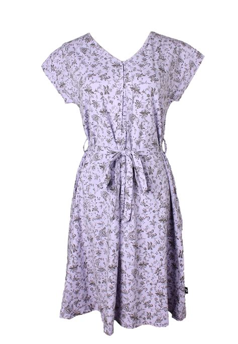 Ditsy Floral Print Flare Dress Purple Ladies Dress Moleyapparels