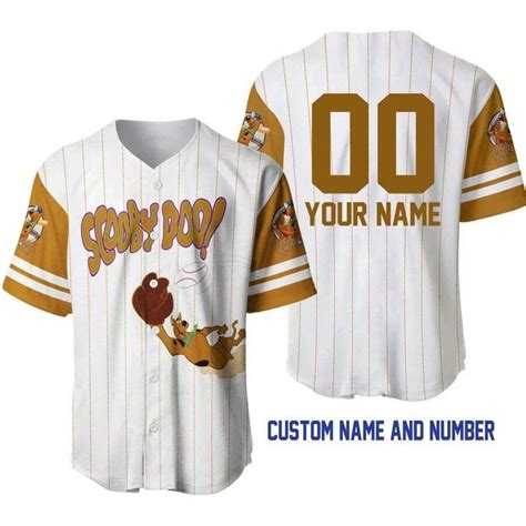 Personalized Naughty Scooby Doo Playing Baseball Scooby Doo Baseball