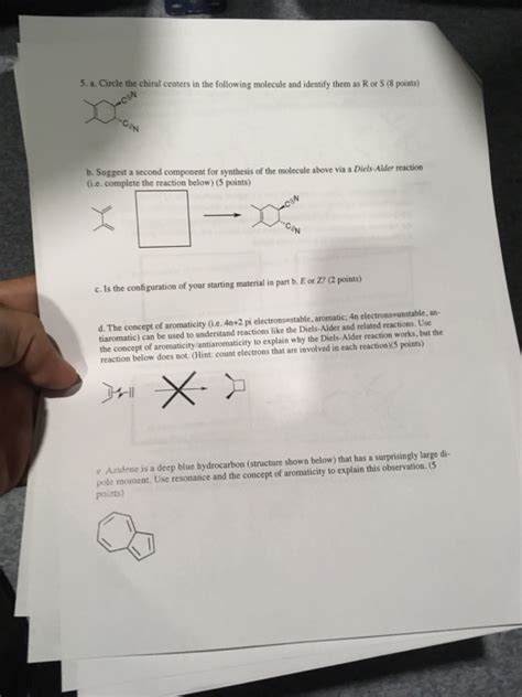 Solved a. Circle the chiral centers in the following | Chegg.com