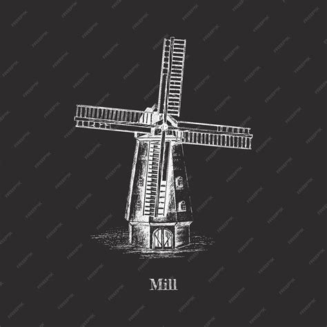 Premium Vector Mill Vector Illustration Old Mill