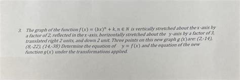 Solved The Graph Of The Function F X Bx N K N∈n Is