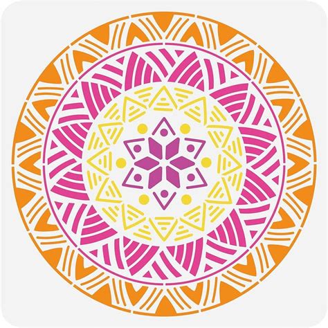 1Pc African Mandala Painting Stencil Large Prosperity Mandala Wall