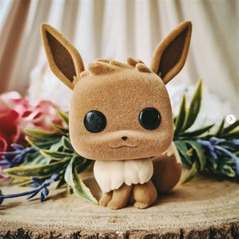 Funko Pop Evee Flocked Cute Pokemon Pokemon Funko