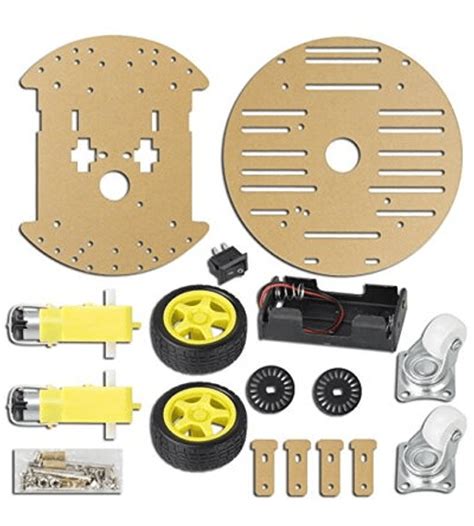 Chasis Redondo 2wd Kit Carro 3 Llantas Smart Robot Arduino