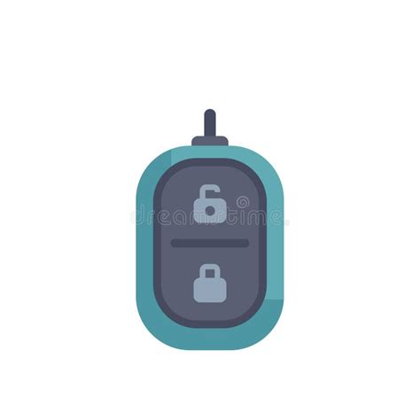 Modern Car Key Fob With Lock And Unlock Buttons Stock Illustration
