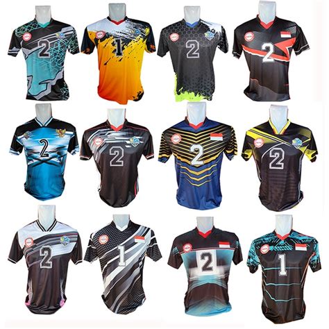 Jual Baju Kaos Volly Full Printing Baju Atasan Jersey Olahraga Bola