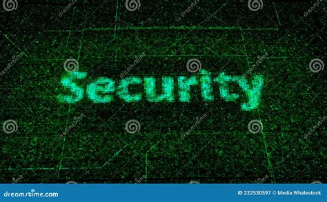 Abstract Technological Background With A Word Security Concept Of Hacking And Cyber Attacks