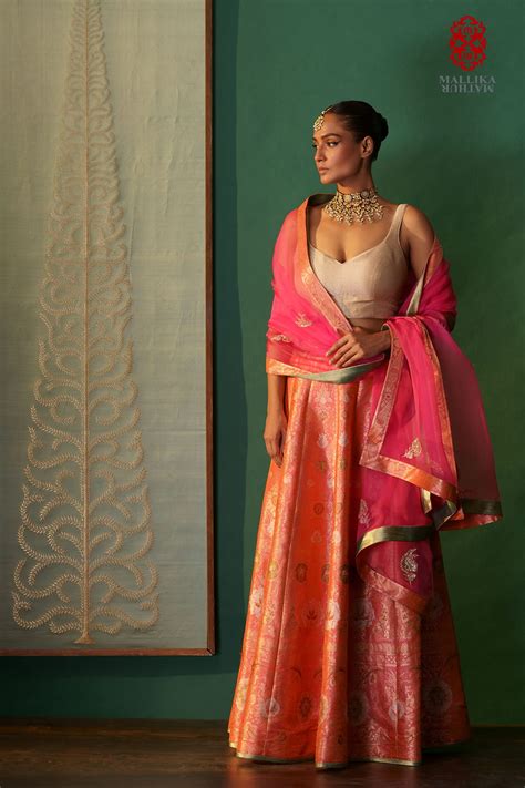 Badrum Jaal Banarasi Silk Tissue Brocade Lehenga Mallika Mathur