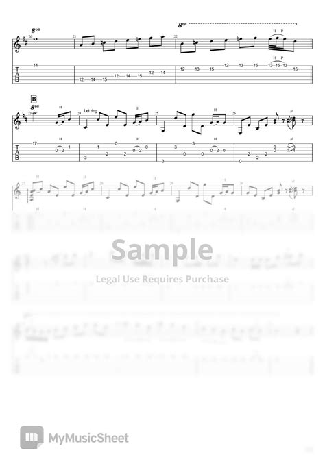 Metallica Fade To Black Acoustic Tab 1staff By Kfir Ochaion