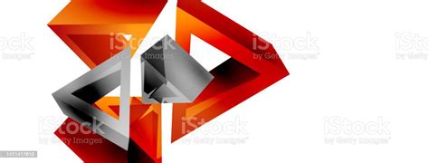 3d 삼각형 추상 배경 기본 모양 기술 또는 비즈니스 개념 구성 벽지 배너 배경 또는 착륙을위한 트렌디 한 테크노 비즈니스