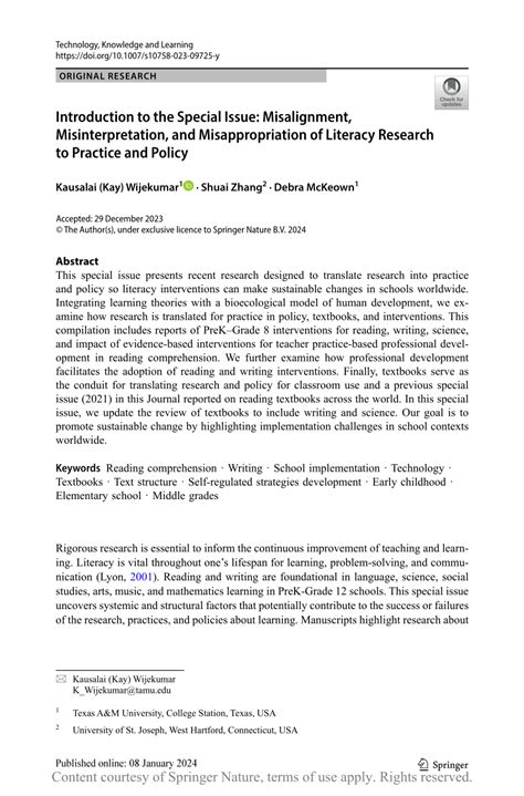Introduction To The Special Issue Misalignment Misinterpretation And