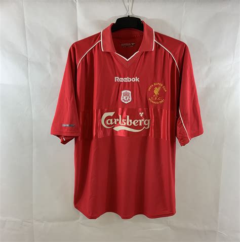 Liverpool Uefa Super Cup Final 2001 Home Football Shirt 200002 Xl