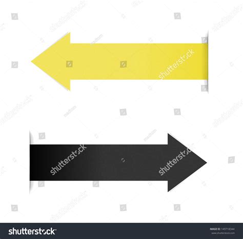 Yellow Black Arrow Hidden Edge Effect Stock Vector Royalty Free