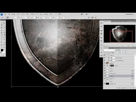 Shield Logo In Photoshop CS4 YouTube