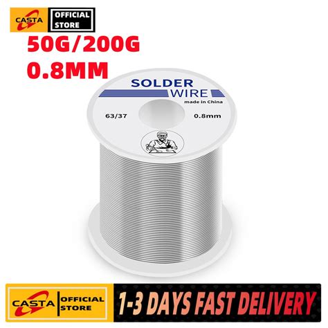 Casta 50 200g 63 37 Tin Lead Rosin Core Solder Wire For Electrical
