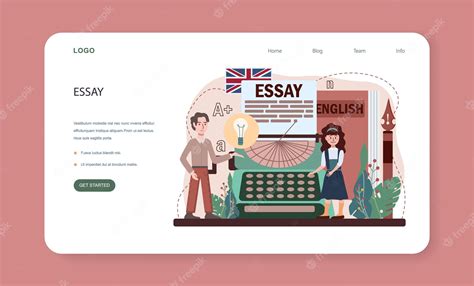 Premium Vector English Class Web Banner Or Landing Page Study