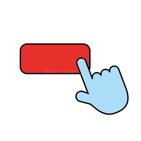 Online Shopping Hand Click Cursor Button Stock Vector Illustration Of