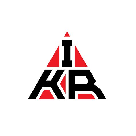 Ikr Triangle Letter Logo Design With Triangle Shape Ikr Triangle Logo