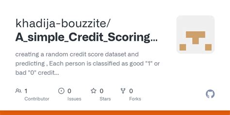 github khadija bouzzite a simple credit scoring classification