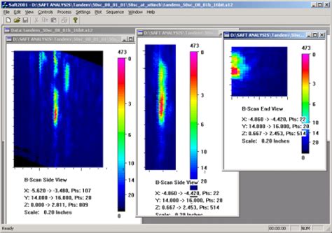 16 T Saft Data From The 50 Deep Saw Cut And The Peak Signal Extracted