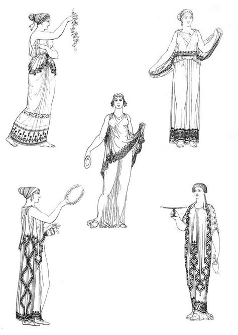 Disegno Da Colorare Di Donne Dell Antica Grecia Disegni Da Colorare E