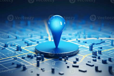 Pinpoint Clarity 3d Icon In Blue Signifies Exact Location Accurately Ai Generated 29496405