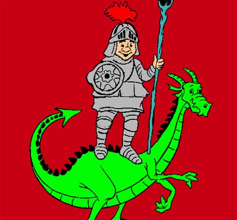 Dibujo de Caballero San Jorge y el dragon pintado por Ssdatknight en Dibujos net el día