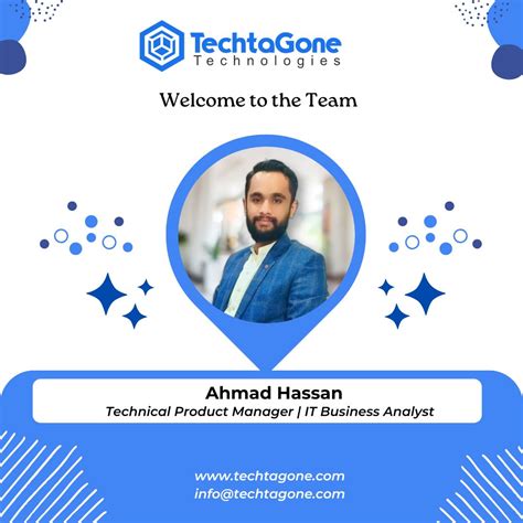 Techtagone On Linkedin We Are Excited To Welcome Ahmad Hassan To