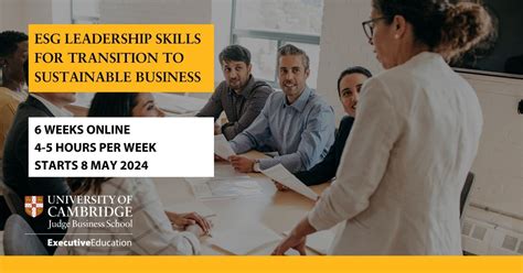 Executive Education At Cambridge Judge Business School On Linkedin Esg Leadership Skills For