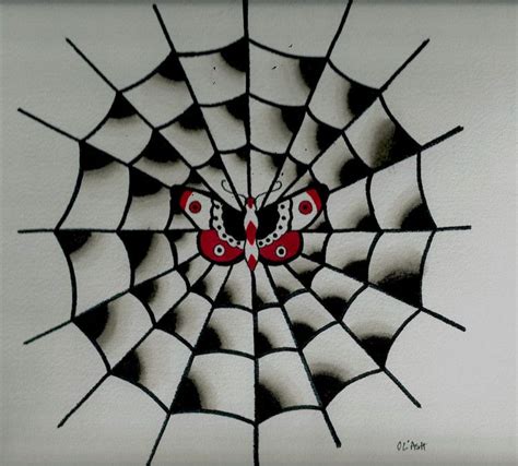 Traditional Spider Web Tattoo Flash Tattoo Style Trends