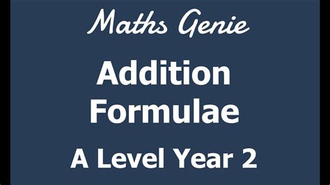 Addition Formulae Youtube