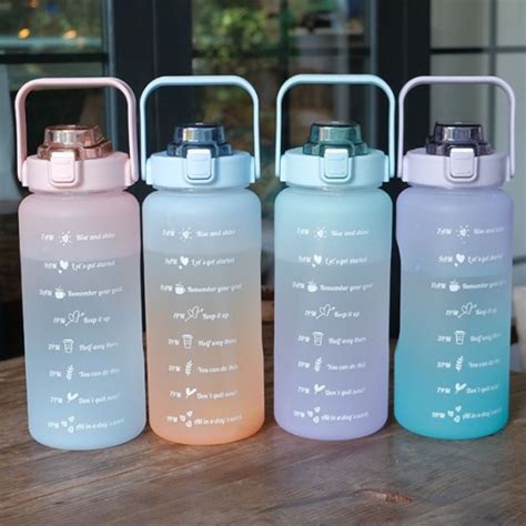 2 Liter Drinking Bottle Viral Drinking Bottle Rainbow Bottle