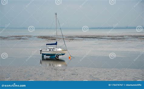 Sail Boat On Sand Stock Image Image Of Seascape Landscape 176474767