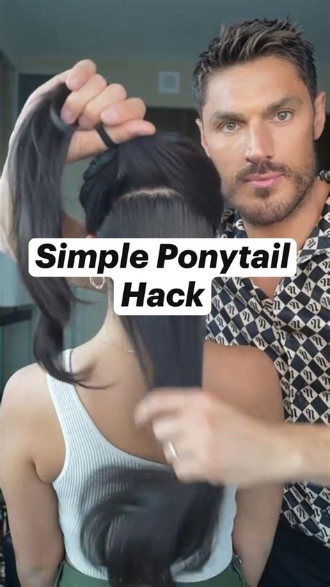 Simple Ponytail Hack Easy Hair Hacks Ponytail Hairstyles Easy Long Hair Ponytail Styles