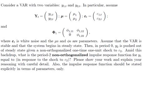 Macro Econometrics Time Series Problem The Problem Chegg
