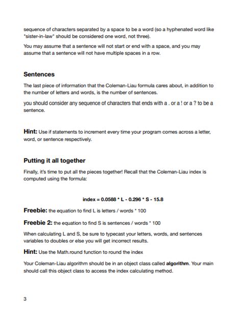 Solved Write A Program Called Readability That Will