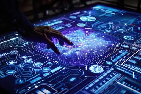 Engaging With Interactive Digital Technology At Night In A Modern