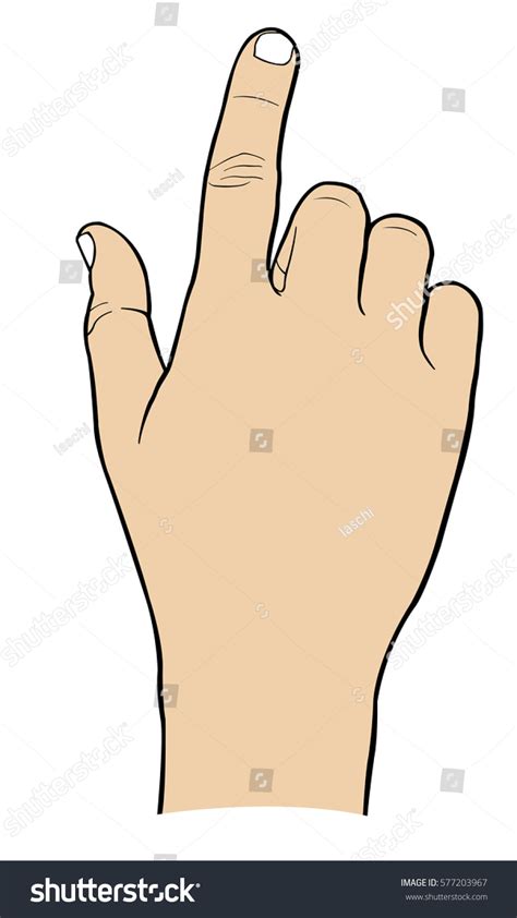 Illustration Hand Touching Index Finger Stock Vector 577203967 Shutterstock