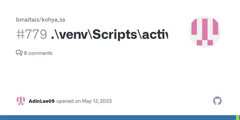 venv scripts activate · issue 779 · bmaltais kohya ss · github