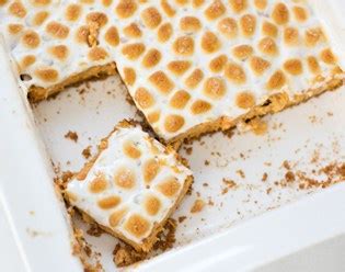 SWEET POTATO CREAM CHEESE BARS WITH MARSHMALLOWS