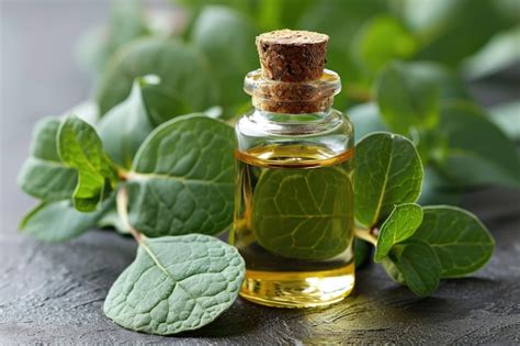 Premium Photo Eucalyptus Oil Extract With Isolated Table Professional