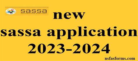 New Sassa Application 2023 2024