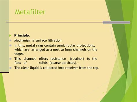 Filtration Theory Of Filtration Application Of Filtration Clarification Pptx