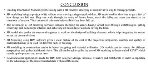 3 D Modeling Using Bim Ppt Pptx 3 D Graphics Computer Software